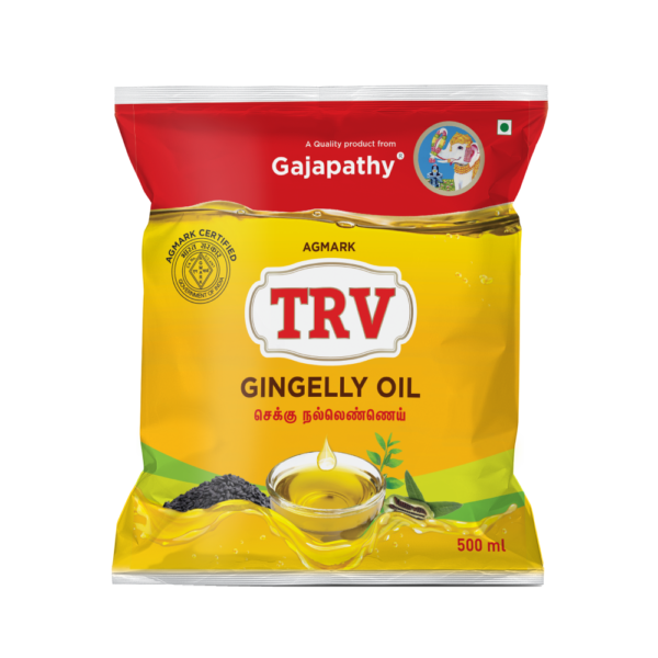 TRV CHEKKU Gingelly Oil 500 ml Pouch – Gajapathy Oil